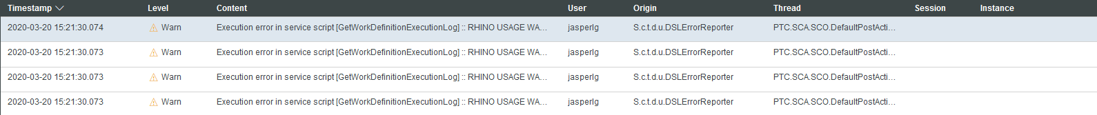 Solved: Operator Advisor (8.4.2): Execution error in servi... - PTC Community