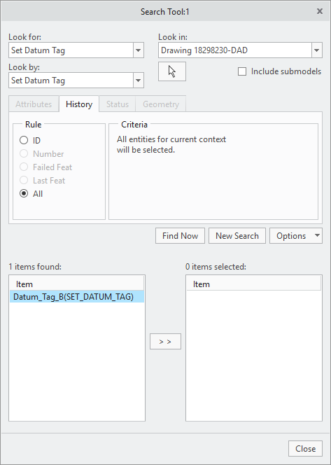 Solved: Find set datum tag - creo 4 - PTC Community