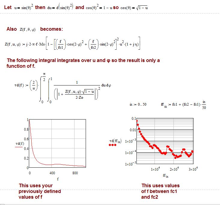 Solved Double Integration Error With Sin Squared Differen Ptc