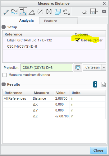 Solved: How to measure distance from the center of the hol... - PTC ...