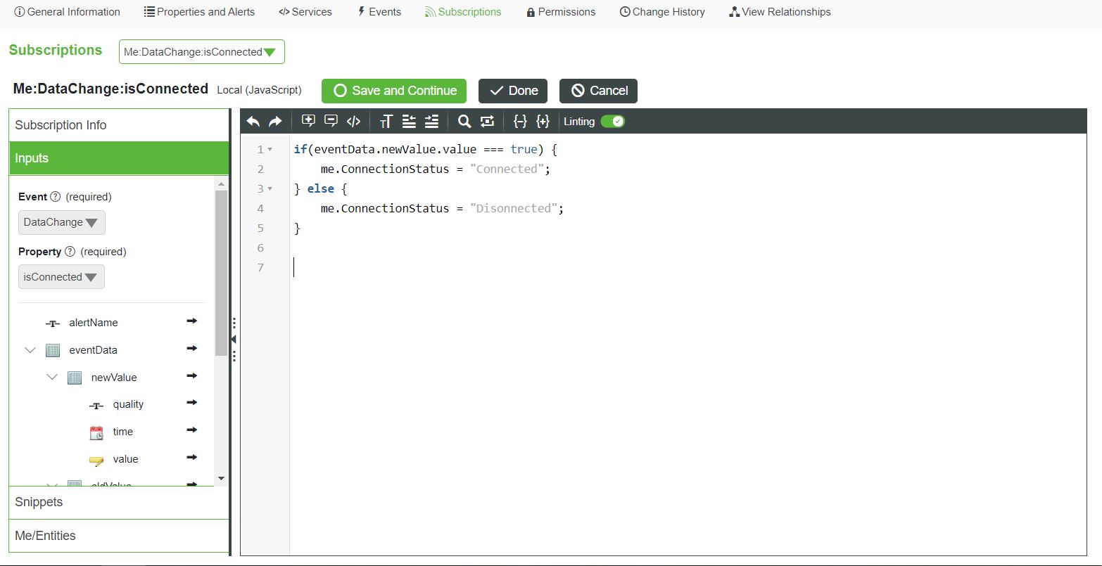 How To Create A Subscription For Boolean Property Ptc Community