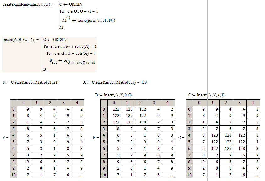 Entering one matrix(3x3) into another larger matri... - PTC Community