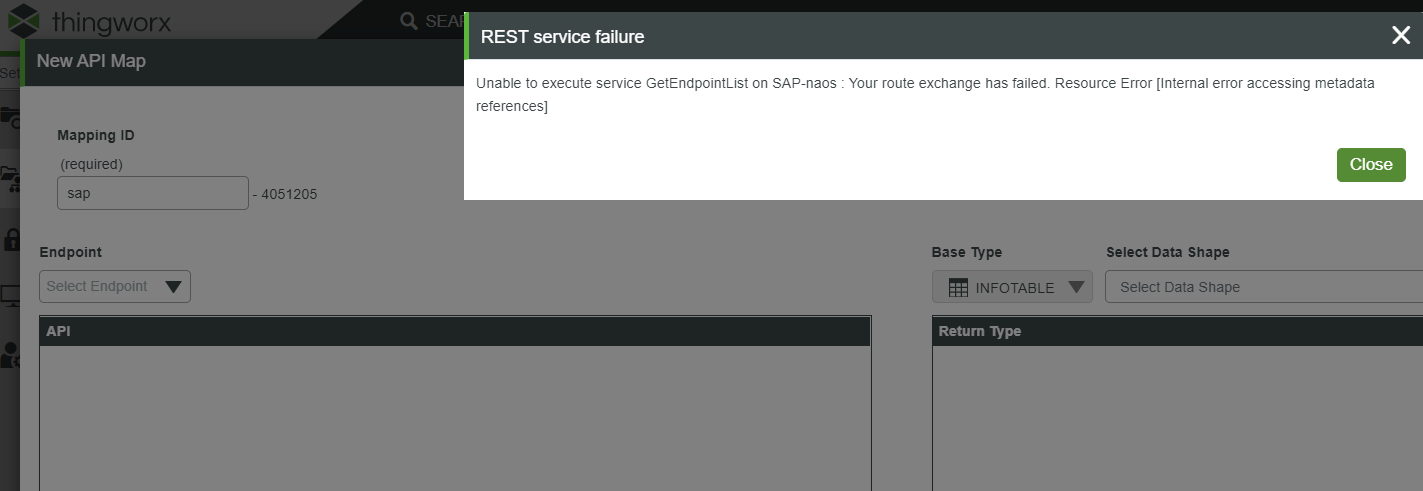 Solved: Problem: Thingworx SAP integration (mapping ID) - PTC Community