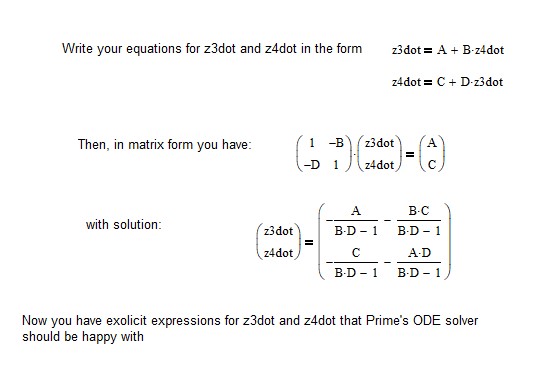 Non linear coupled differential equation system - PTC Community