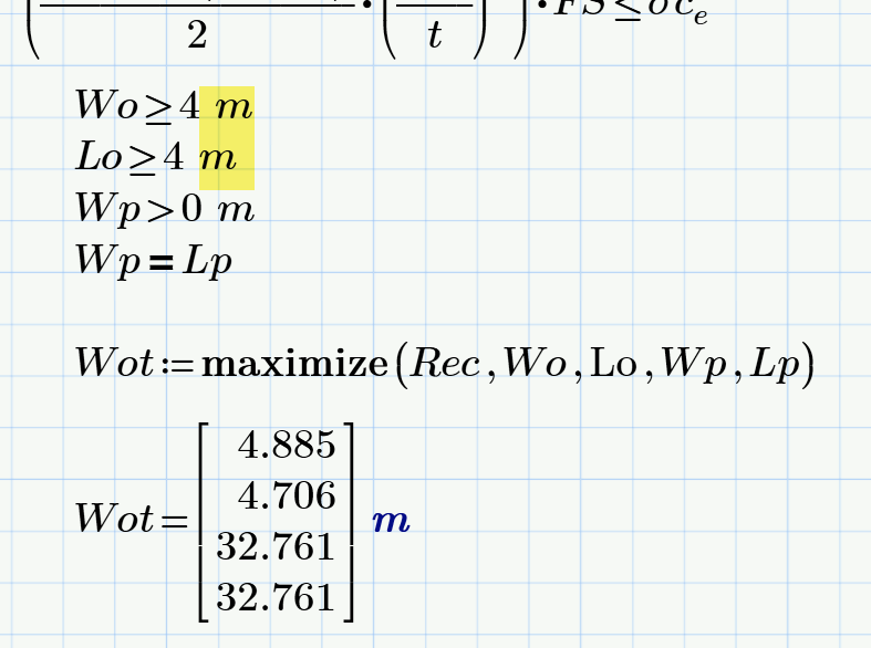 Solved Maximize 4 Variables Mathcad 6 Prime Ptc Community