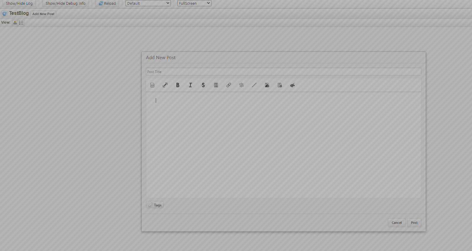 Blog Widget: Grey Screen upon creating new post - PTC Community