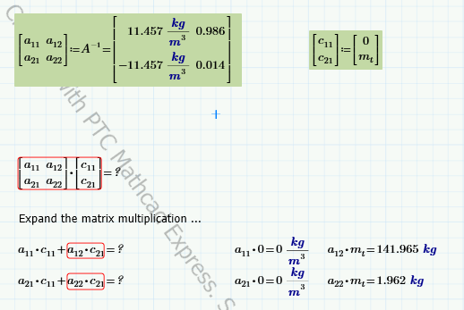 Solved: What is wrong with my unit in this matrix solving? - PTC Community