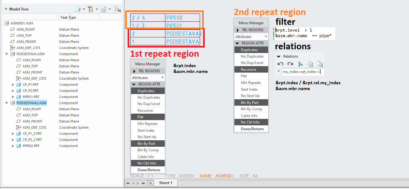 Solved: Creating BOM table in Creo Drawing involving sub a... - PTC ...