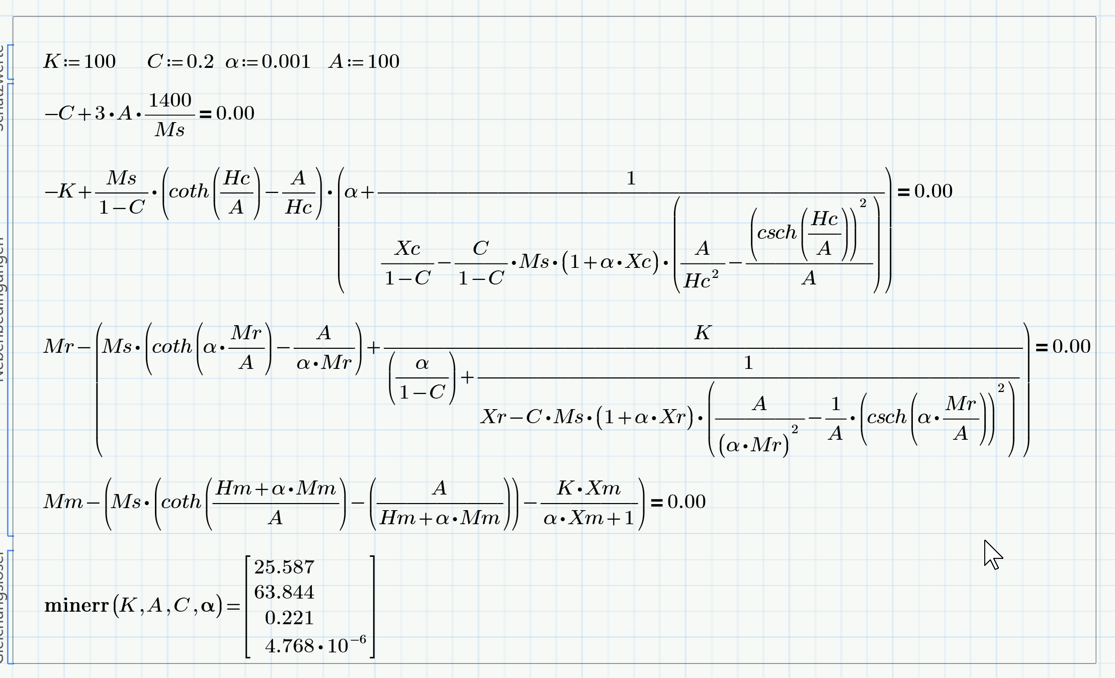 Solved: NAN result for minerr - PTC Community