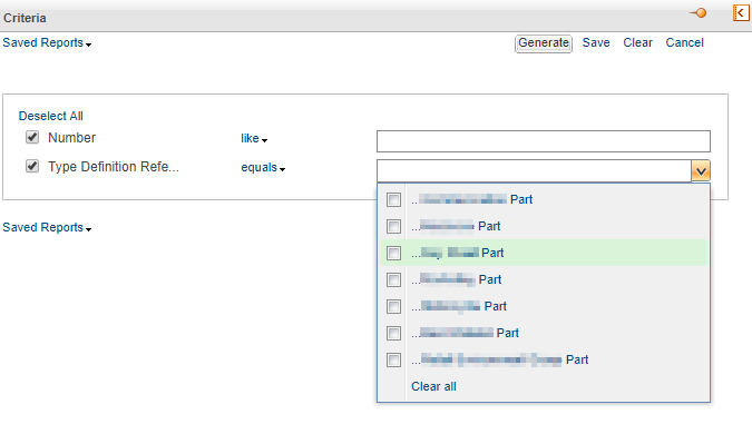 Select-able report for CN types - PTC Community