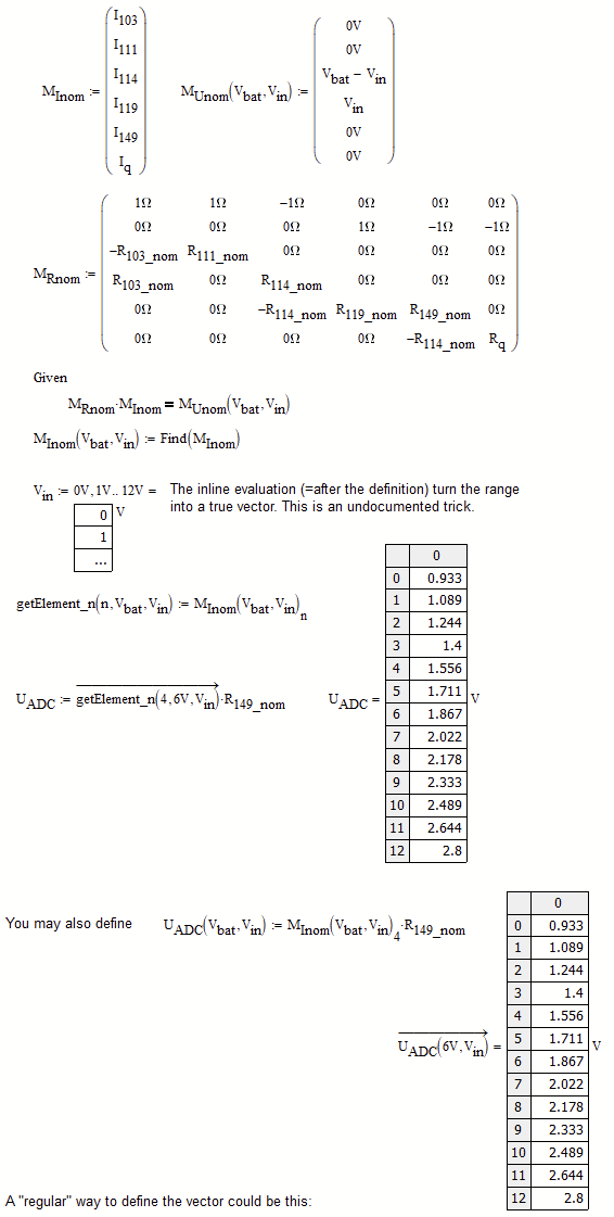 Node analysis matrices with input array - PTC Community