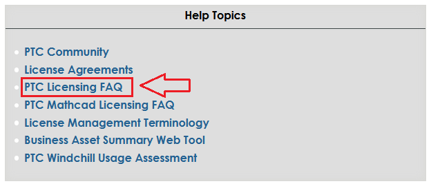Bad Hyperlink Ptc Licensing Faq Ptc Community