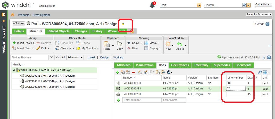 Solved: Automatic fill of Line Number in BOM's - PTC Community