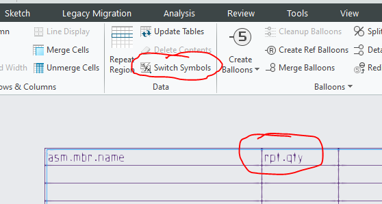 Solved: BOM balloons, repeat region, relations - PTC Community