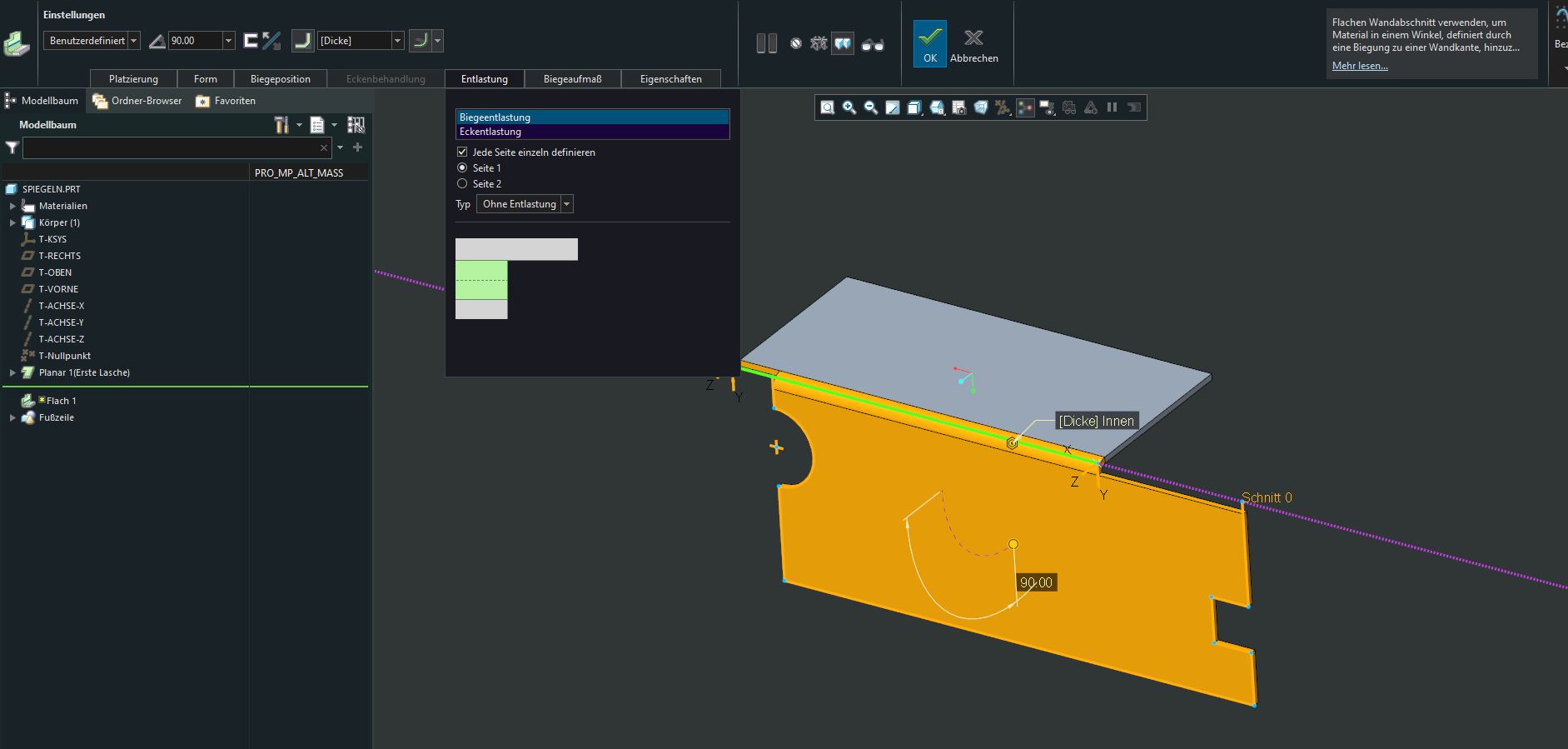 Mirror Sheetmetal Problem Ptc Community 
