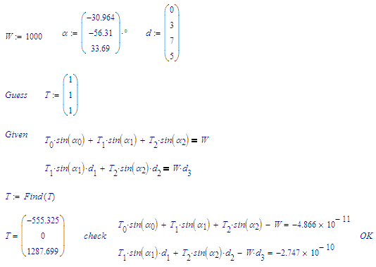 Solved 3 Unknowns 2 Equations Solved In Mcad15 Ptc Community