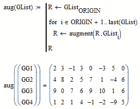 Solved: augment a group of matrices - PTC Community