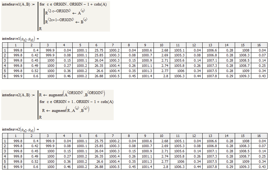 Solved: combining two matrices column by column - PTC Community
