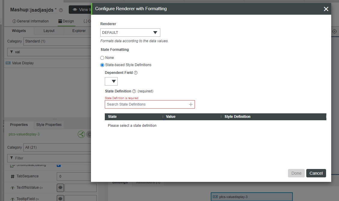Solved: how do I used state formatting for value display (... - PTC Community