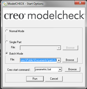 How to use modelcheck batch? - PTC Community