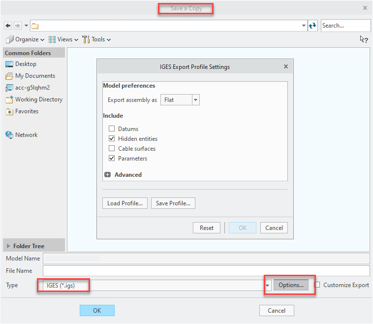 Export formula driven lattice to iges format - PTC Community