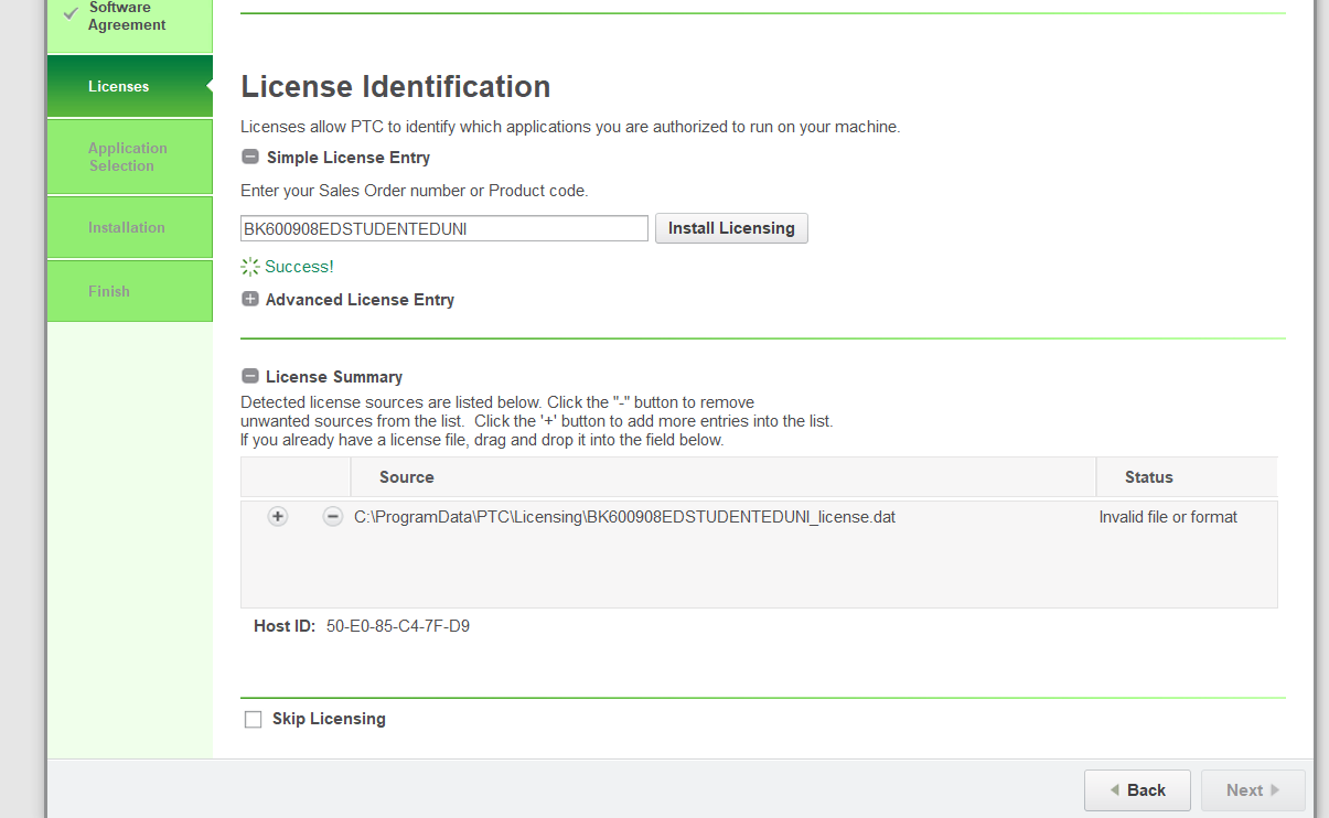 about licenses file - PTC Community