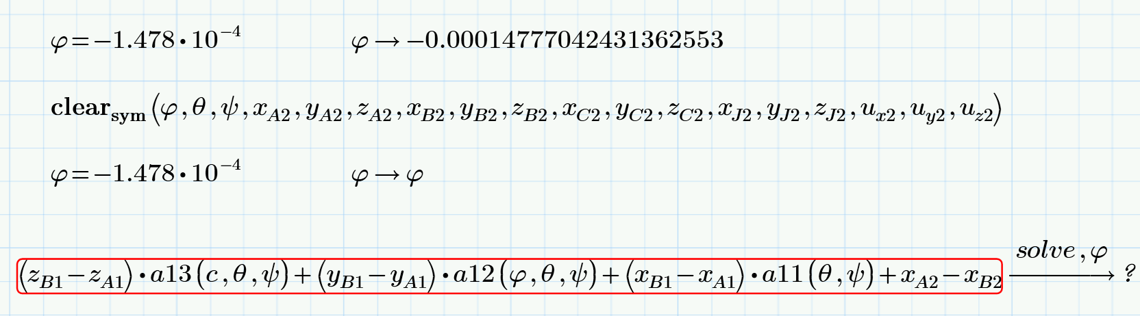Solved Finding Symbolic Solution For 18 Unknowns In Prime Ptc Community