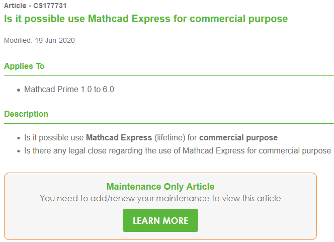 MathCAD Express for an engineering office - PTC Community