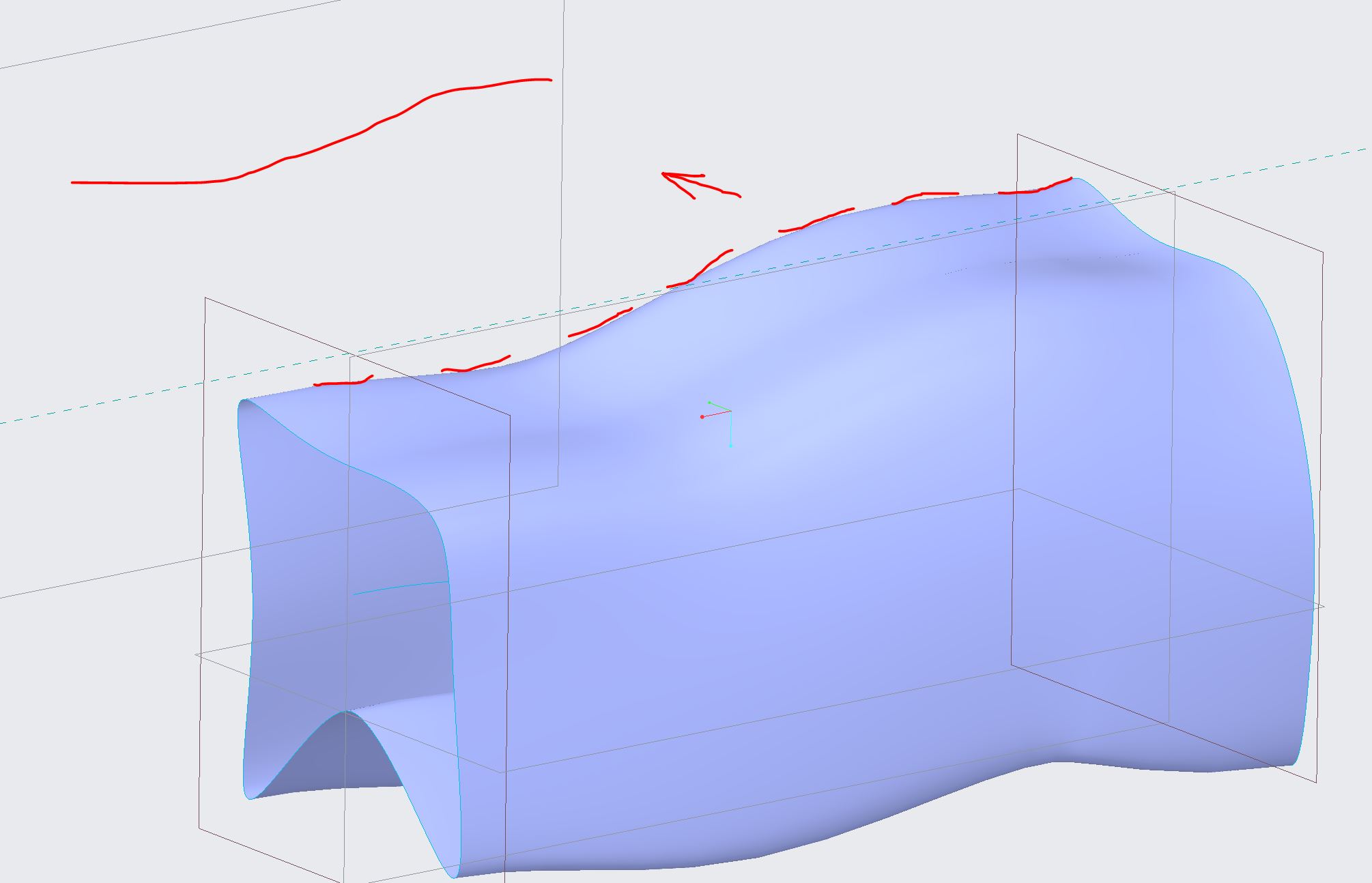 Swept blend - how to create project outside profil... - PTC Community
