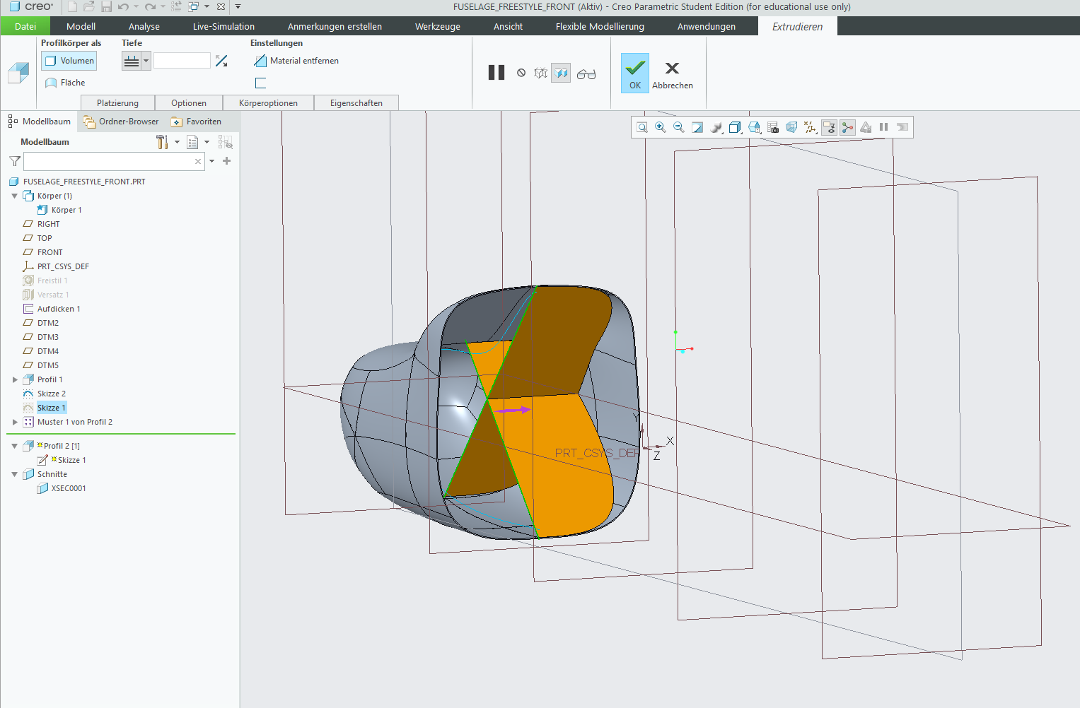 Solved Extruding Up To Multiple Surfaces Ptc Community