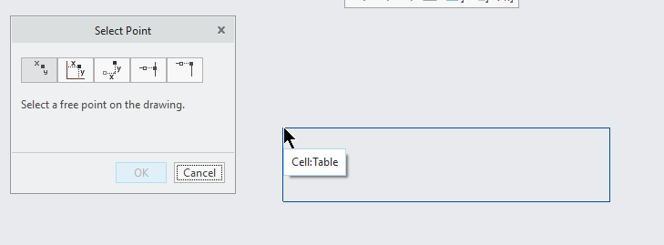 Table Insertion Point when using Insert Table from... - PTC Community