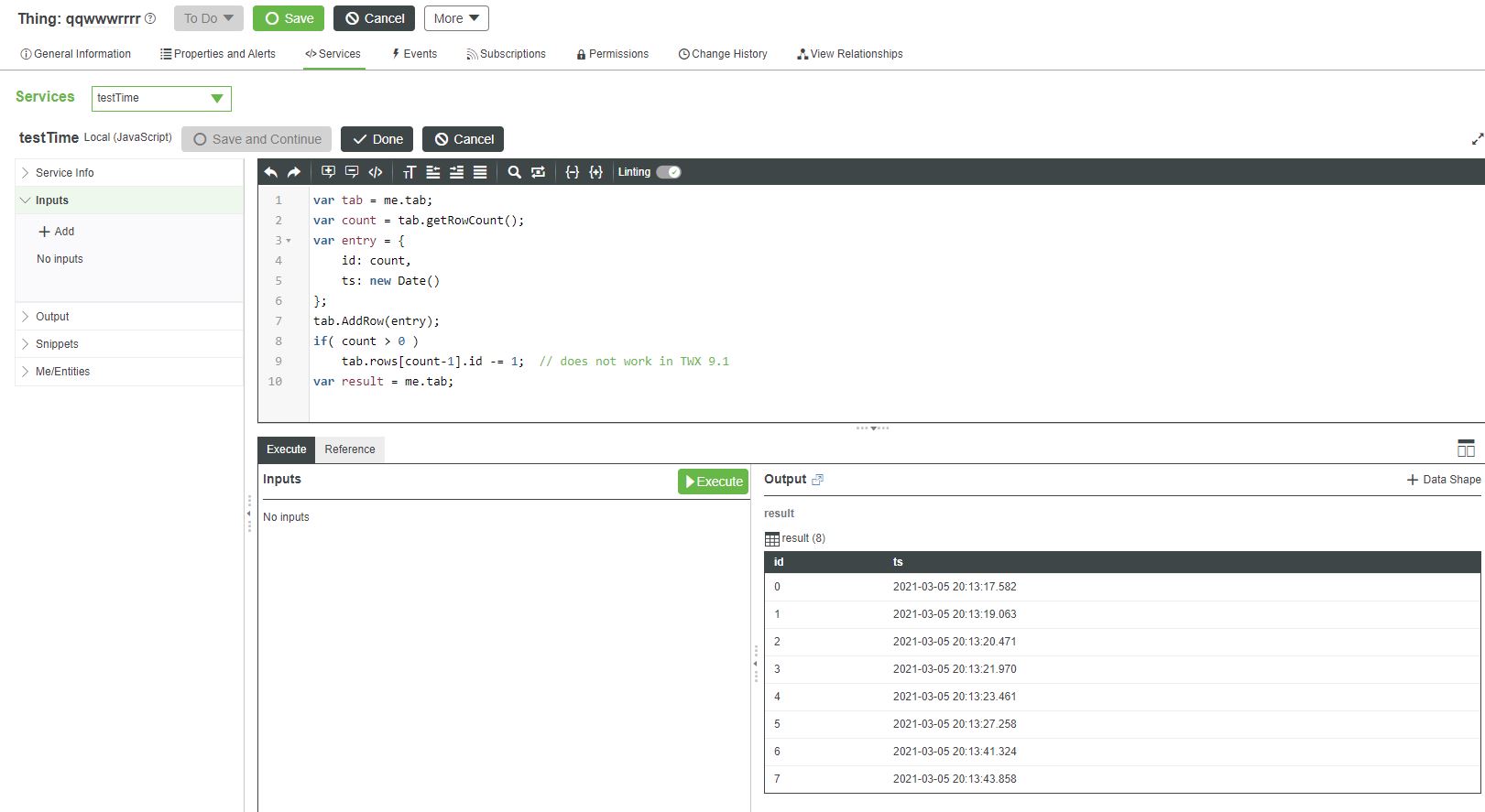 Modifying Entries in InfoTable / Behaviour changed... - PTC Community