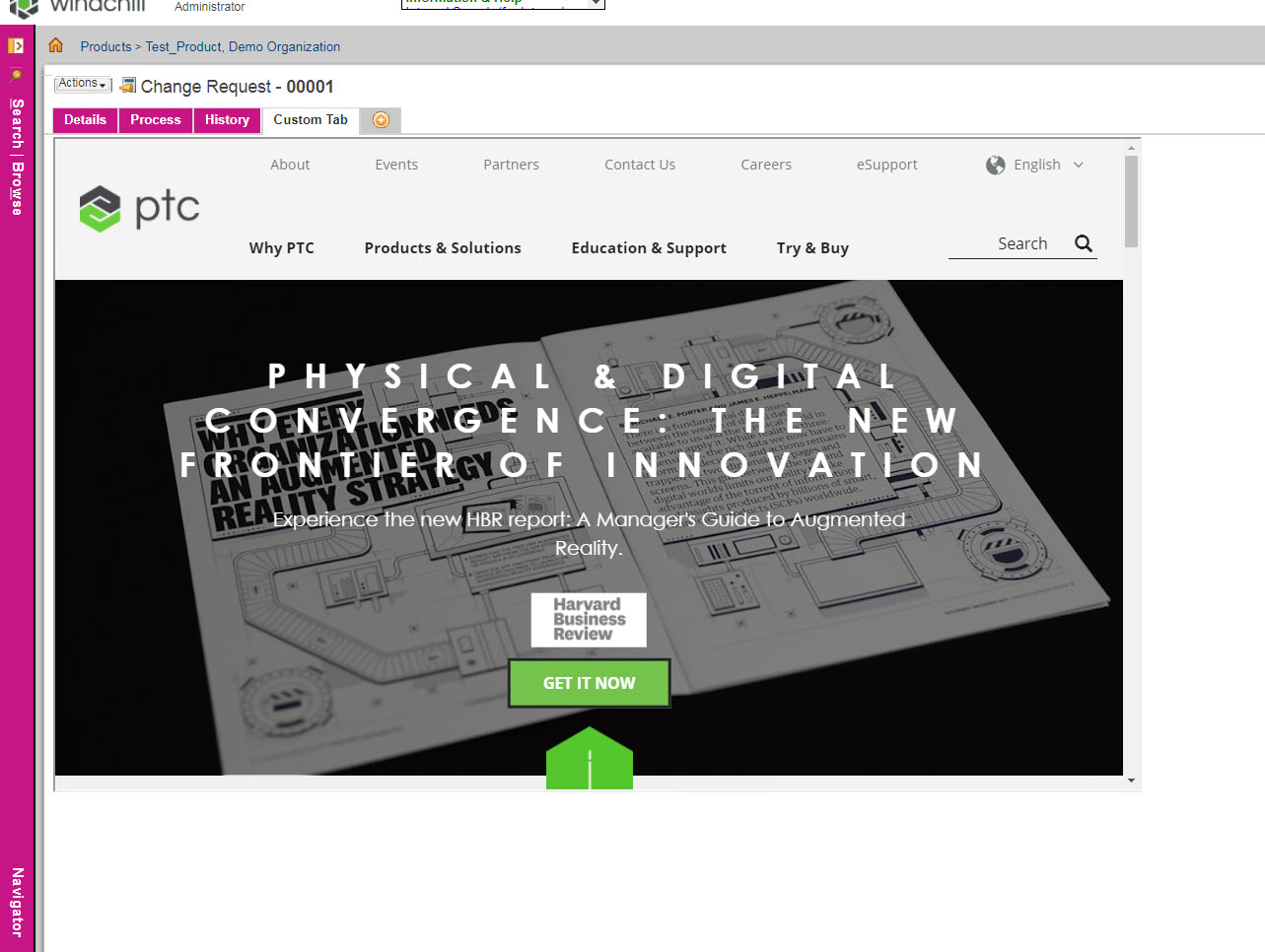 Solved: Customization: Introducing a new Tab with custom c... - PTC ...