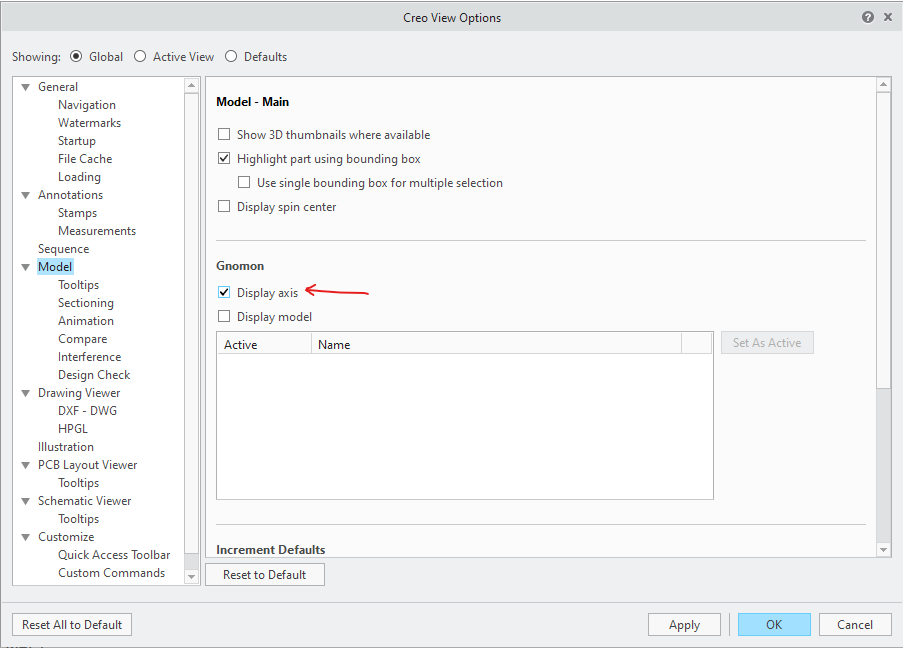 Hide coordinate system in Creo View - PTC Community