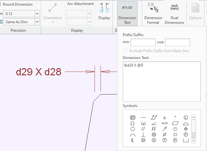 Orientation of chamfer dimension in drawing - PTC Community