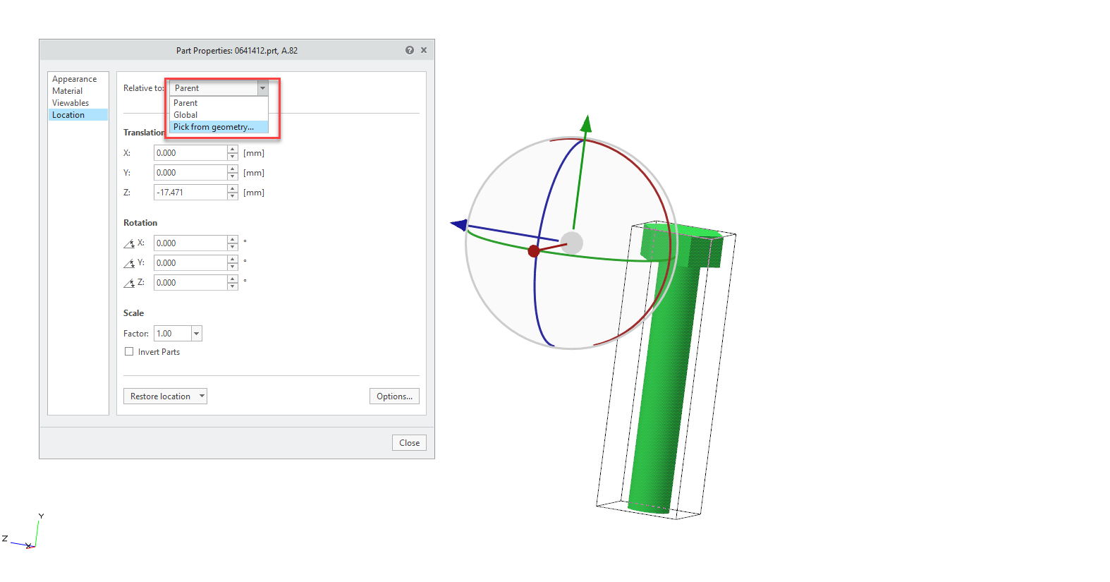 Solved: Change the Dragger's position - PTC Community