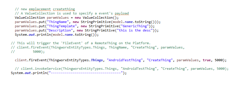 Solved Creating A Thing Java Sdk Ptc Community