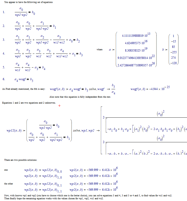 System of Equations - Numerical solution - PTC Community