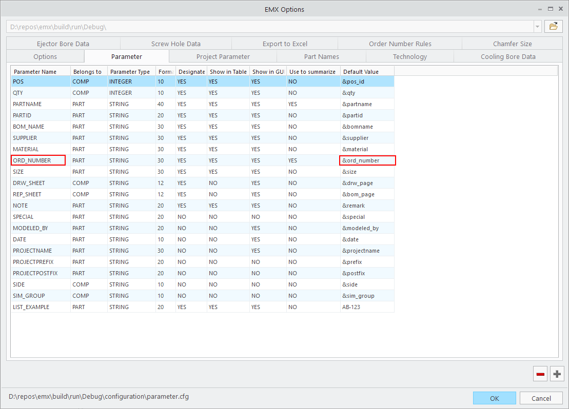 EMX Fasteners sizing Issue in BOM - PTC Community