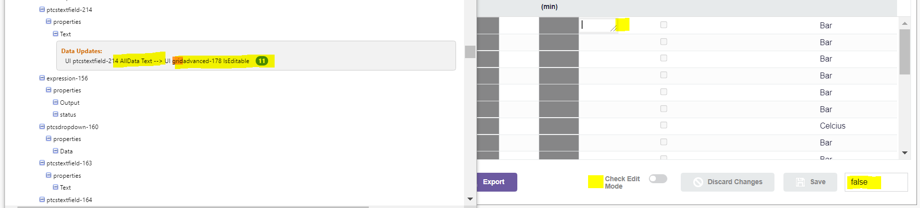 Advanced Grid: isEditable actually not working - PTC Community