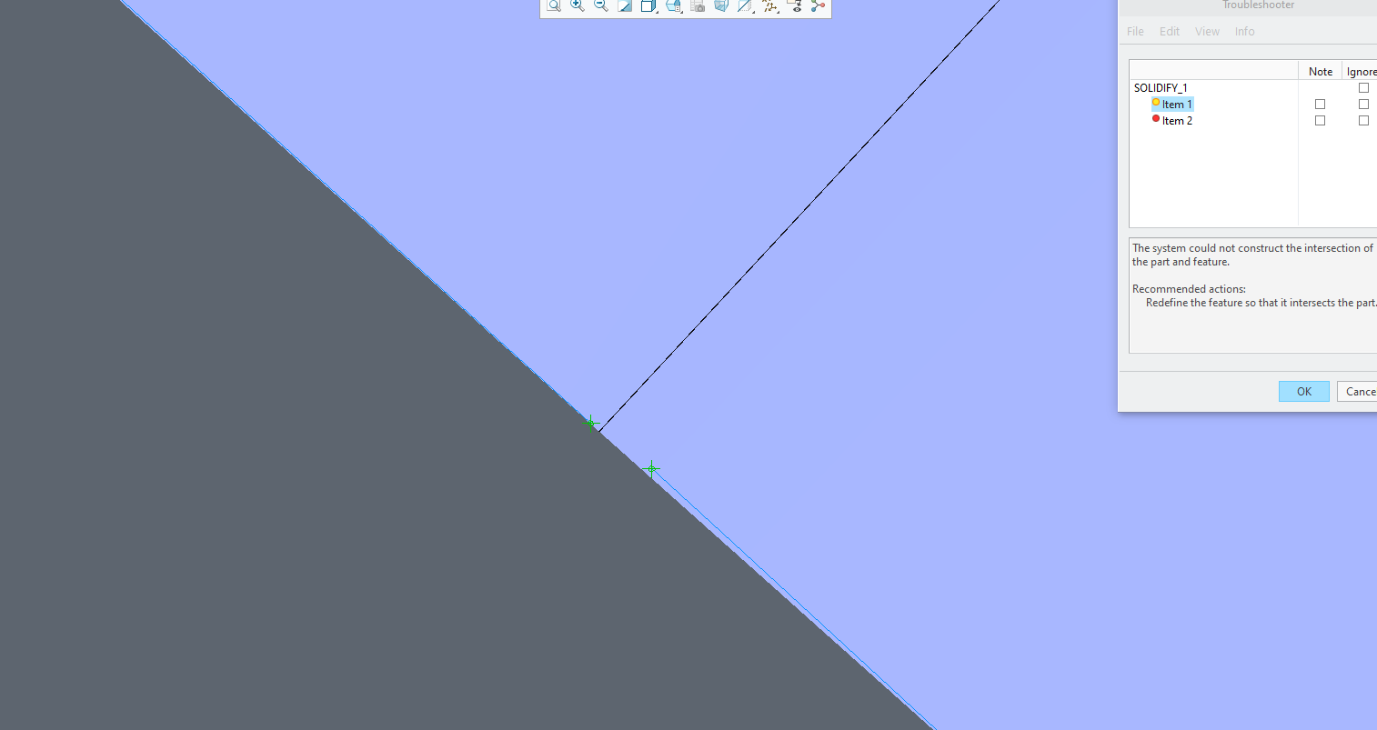 Cannot solidify (remove material) with copied surf... - PTC Community