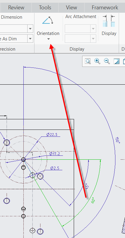 Solved: Drawing - Angular dimension orientation greyed out - PTC Community