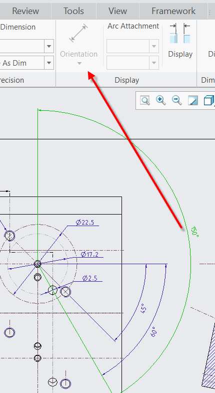 Solved: Drawing - Angular dimension orientation greyed out - PTC Community