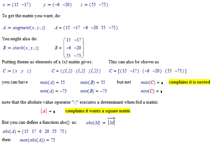 Solved Matrix Within A Matrix Ptc Community 