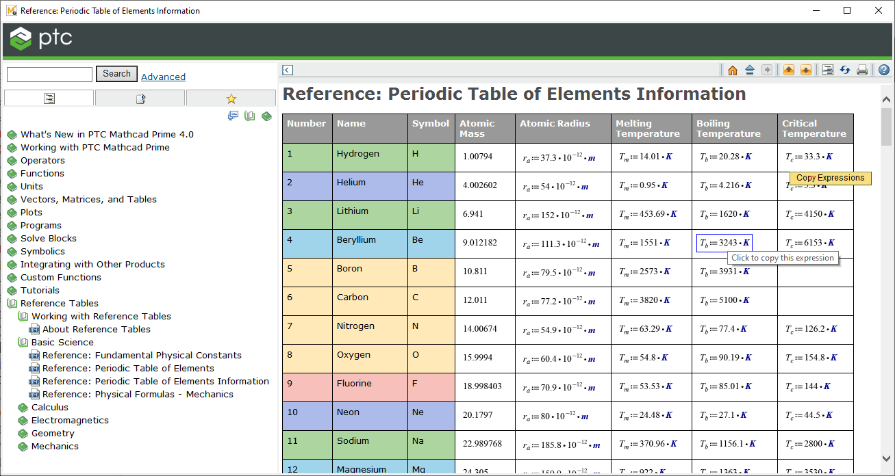 Reference Tables in Mathcad 7 - PTC Community