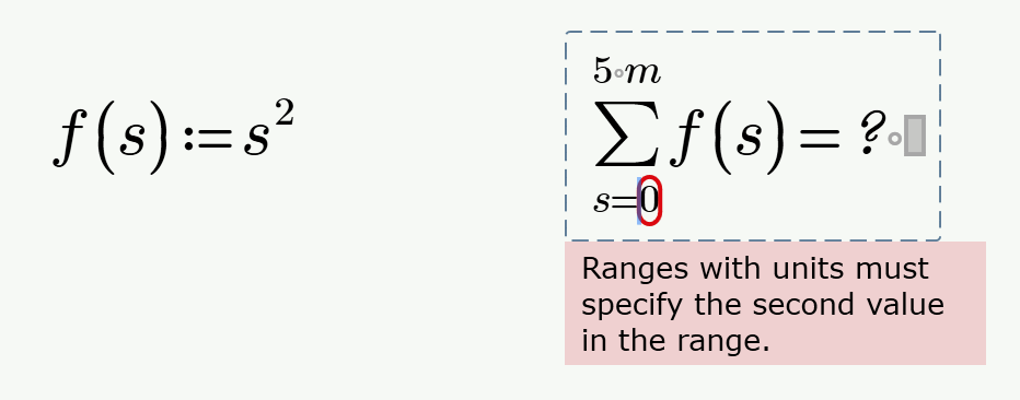 Error summing range with units - PTC Community