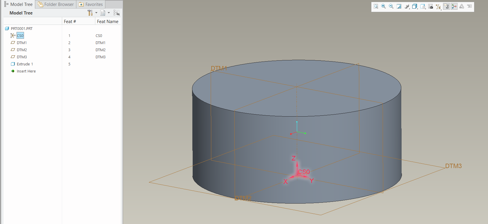 Solved: 3D Model default features - PTC Community