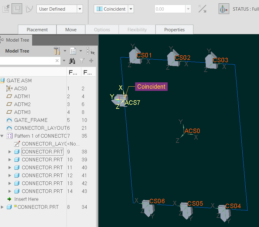 Solved Creo 70 Assembly Mode Can I Pattern Same Part Ptc Community