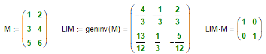 Solved: Non-square matrix with left and right inverse matr... - PTC ...