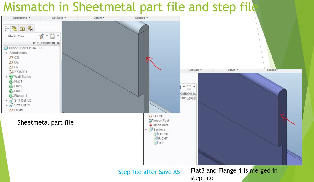 Mismatch is step file after Save As from Sheet met... - PTC Community